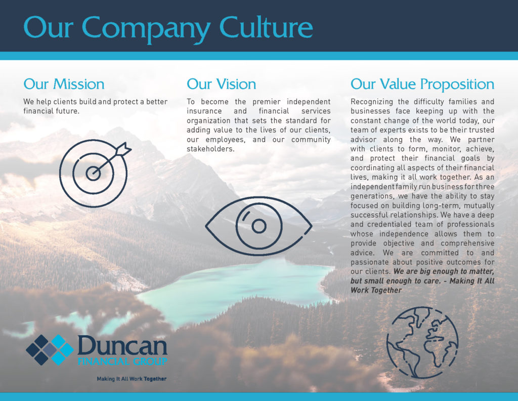 Careers with Duncan Financial Group, Financial Services